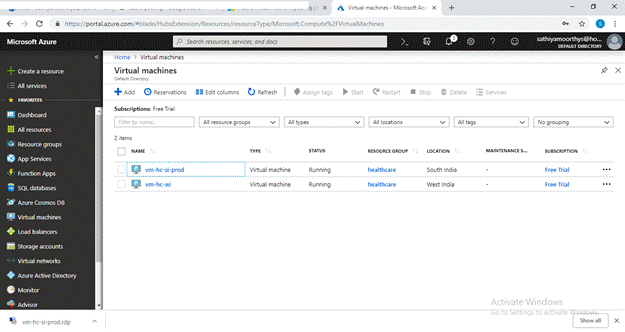 Virtual Network Peering In Azure Portal